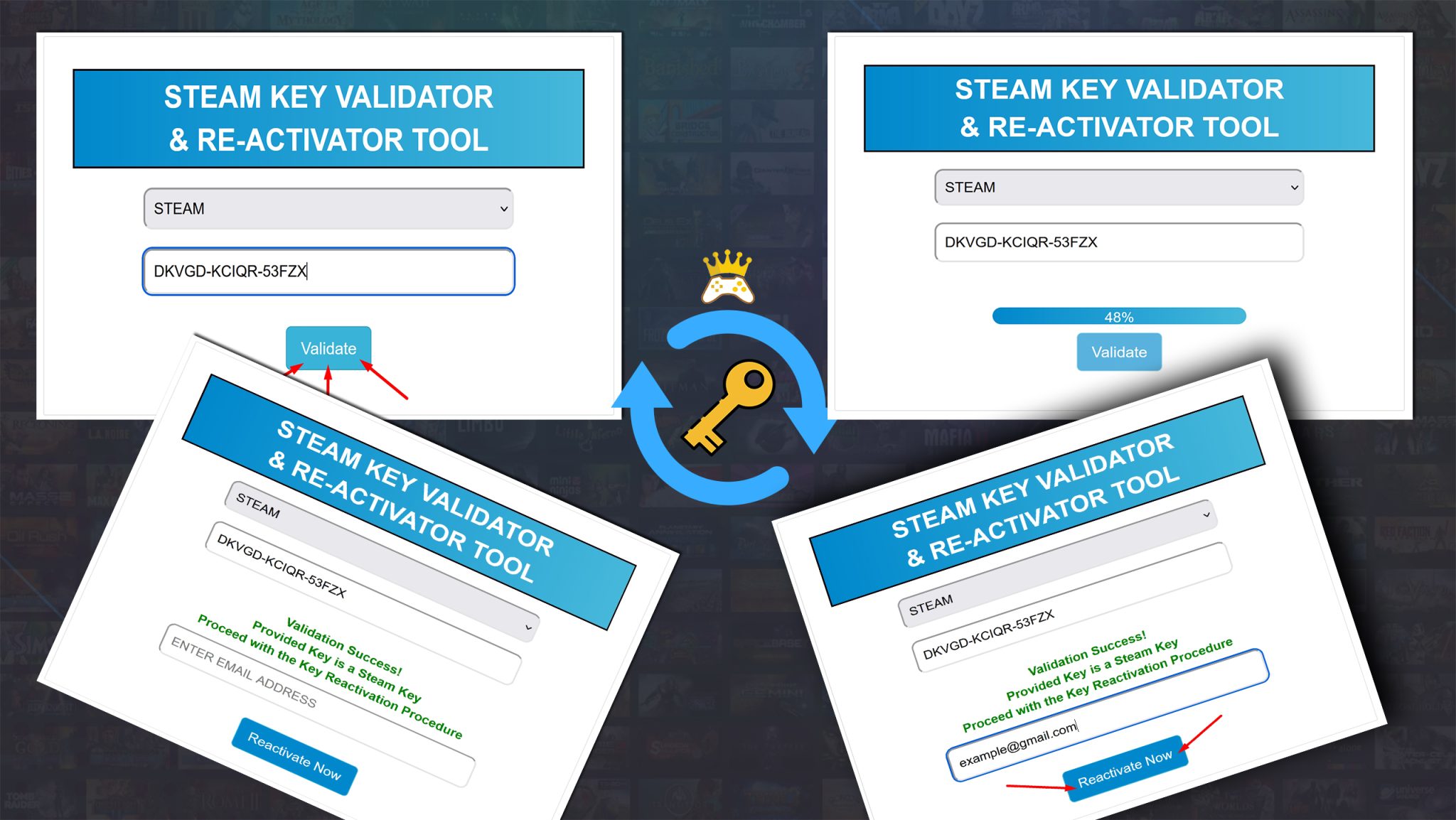 Steam Key Re-Activator & Validator Tool | Valid Steam Keys